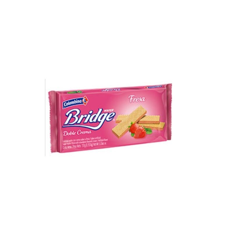 GALLETAS BRIDGE WAFER SABOR A FRESA DOBLE CREMA x151gr | GALLETERÍA ...