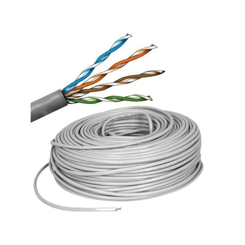 CABLE UTP CAT 5E INTER. GRIS 305 MTS