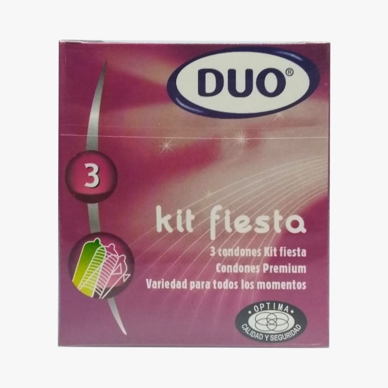 Condones duo kit fiesta x 3 | Botiquín a Domicilio