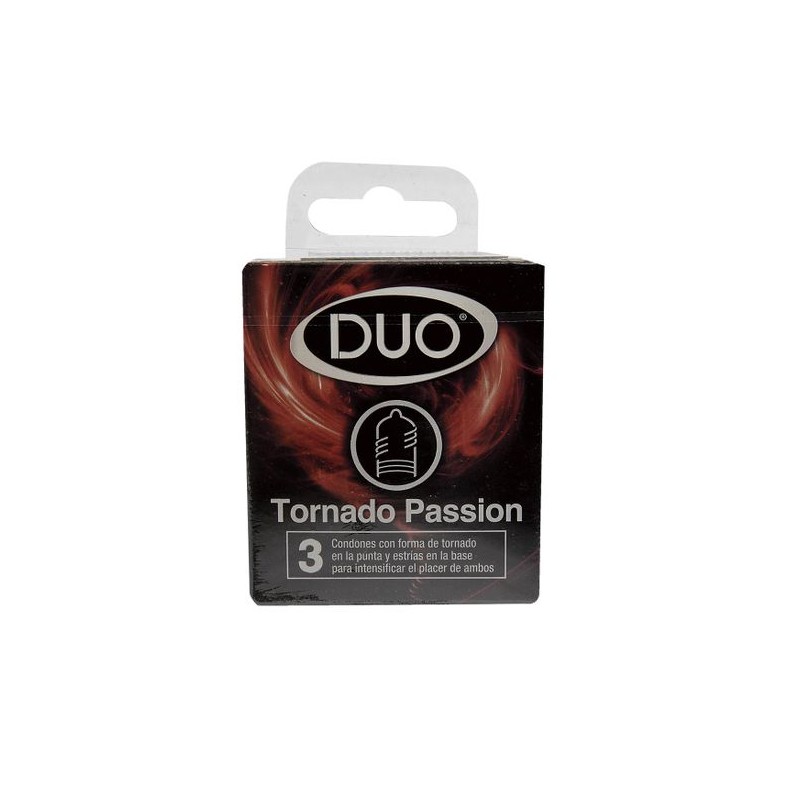 Condones duo tornado pasion x 3 | Botiquín a Domicilio